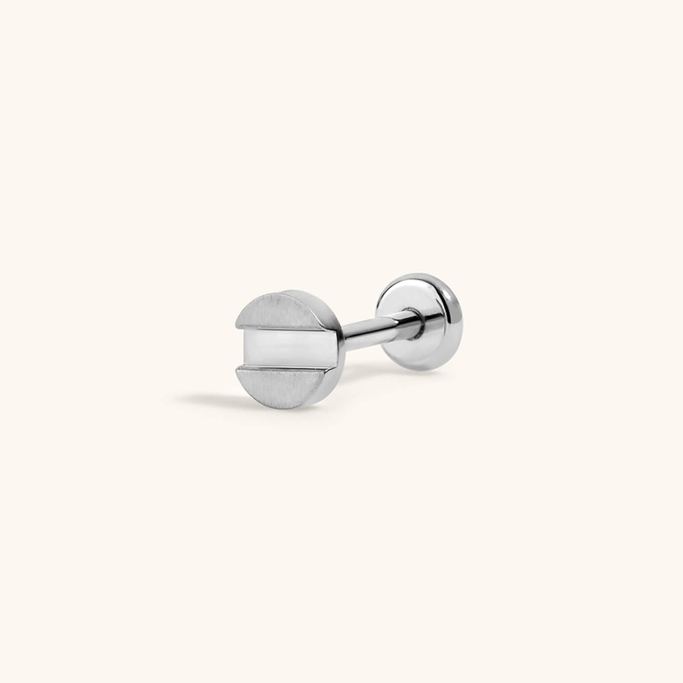 Bolt Push Pin Flat Back Earring