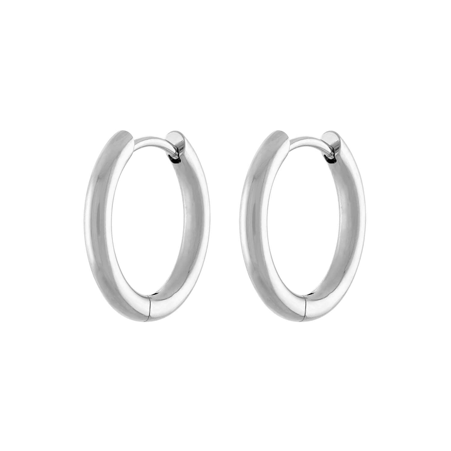 Classic Hoops in Titanium
