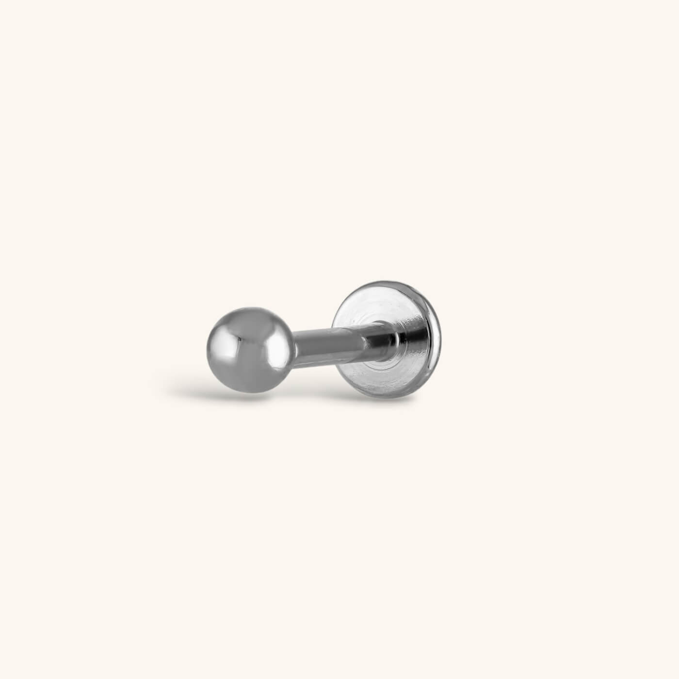 Little Sphere Threaded Flat Back Earring