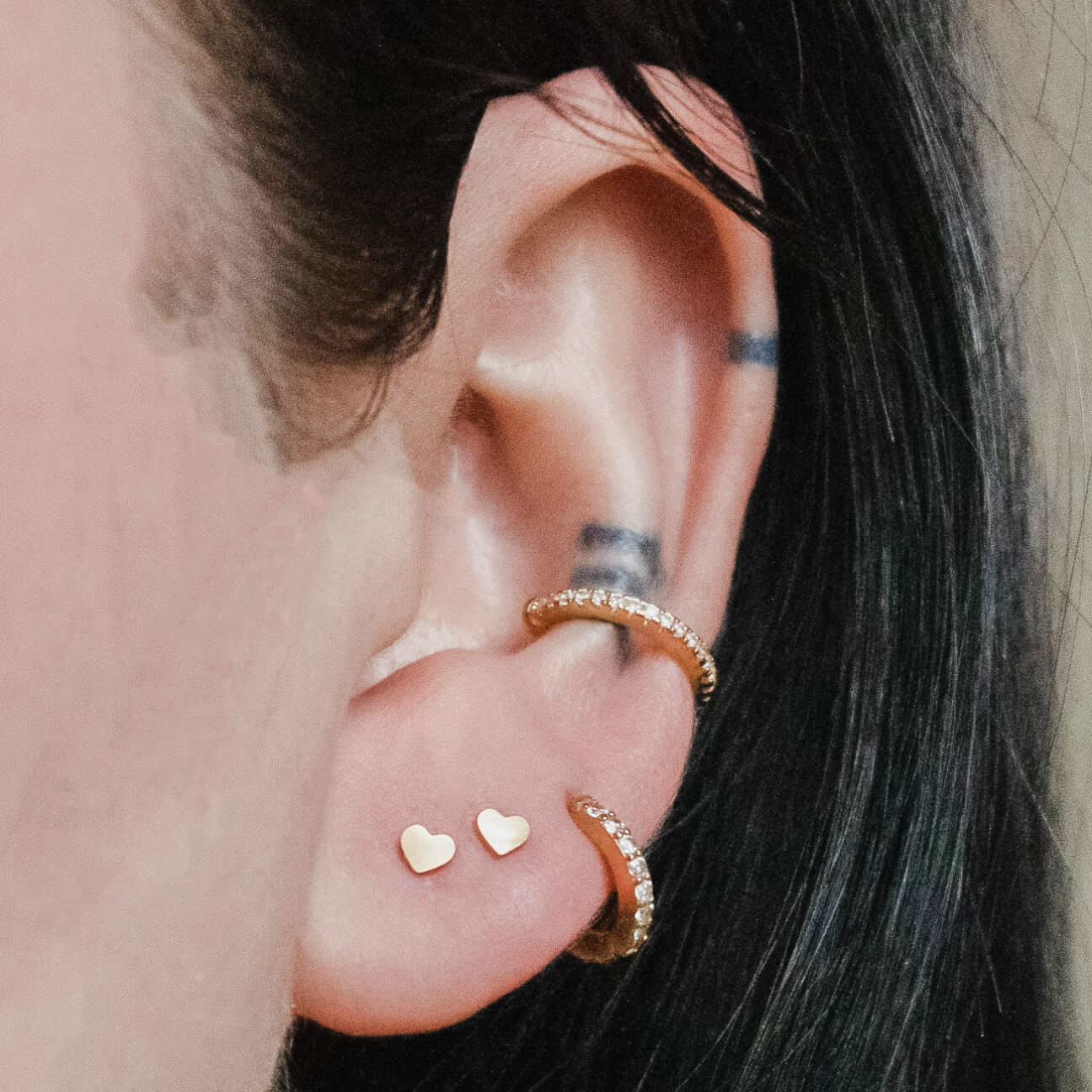 Push Pin Flat Back Earrings